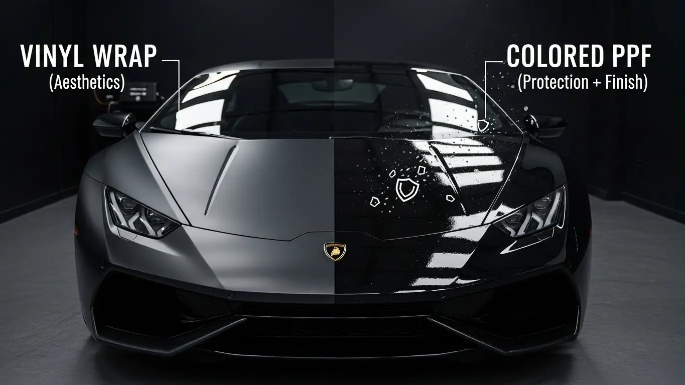 What Are the Pros and Cons of Colored PPF vs Vinyl Wrap?