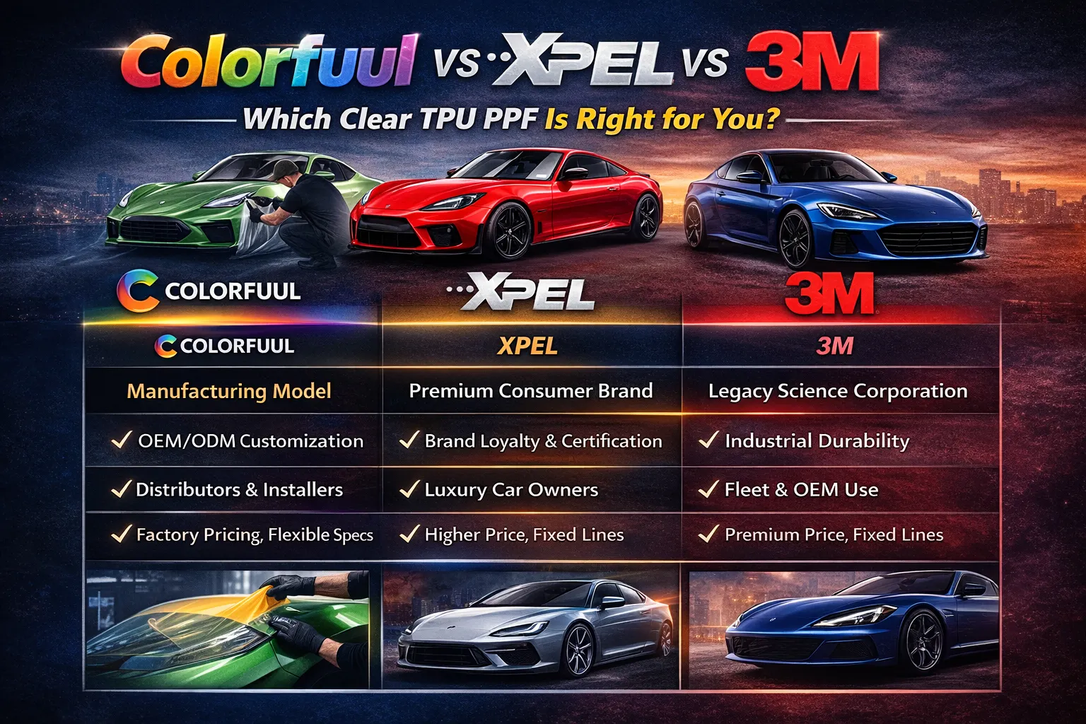 Clear TPU PPF Manufacturers USA | Top 10 Paint Protection Film Brands ...